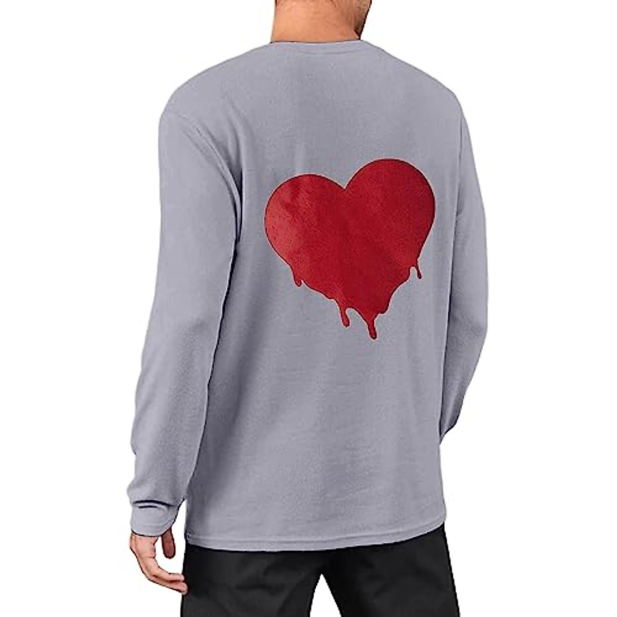 Fleece Jackets Fishing Shirts for Men Long Sleeve Male Plaid Round Neck Long Sleeve Slim Fit T Shirt Plus Size Solid Color Top Essentials Clothing Fear of god Grey