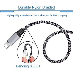 iPhone Charger [Apple MFi Certified] Dual Port USB Wall Plug Block 2.1A 2Pack 6FT Fast Charging Lightning Cable Nylon Braided Data Sync Cord Compatible for iPhone XS/Max/XR/X/8/Plus/7/SE/11/12/13/14