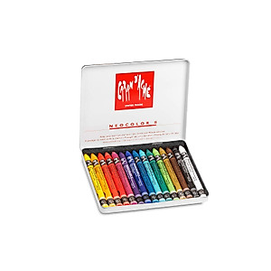 Caran d'Ache Classic Neocolor II Water-Soluble Pastels, 15 Colors