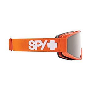 SPY Optic Crusher Elite Snow Goggle, Winter Sports Protective Goggles, Color and Contrast Enhancing Lenses, SPY Orange - Bronze with Silver Spectra Mirror Lenses