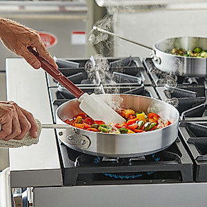 TrueCraftware- 5 Qt. Aluminum Sauté Pan 3.5mm Thickness- Cooking Pan Chef Cooking Pan Frying Pan Skillet for Home and Restaurant Cookware NSF Certified Dishwasher Safe