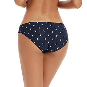 voenxe Women Bikini Underwear,Seamless Breathable Ladies Panties,No Show Comfortable Briefs Undies for Women,Hipster,5-Pack