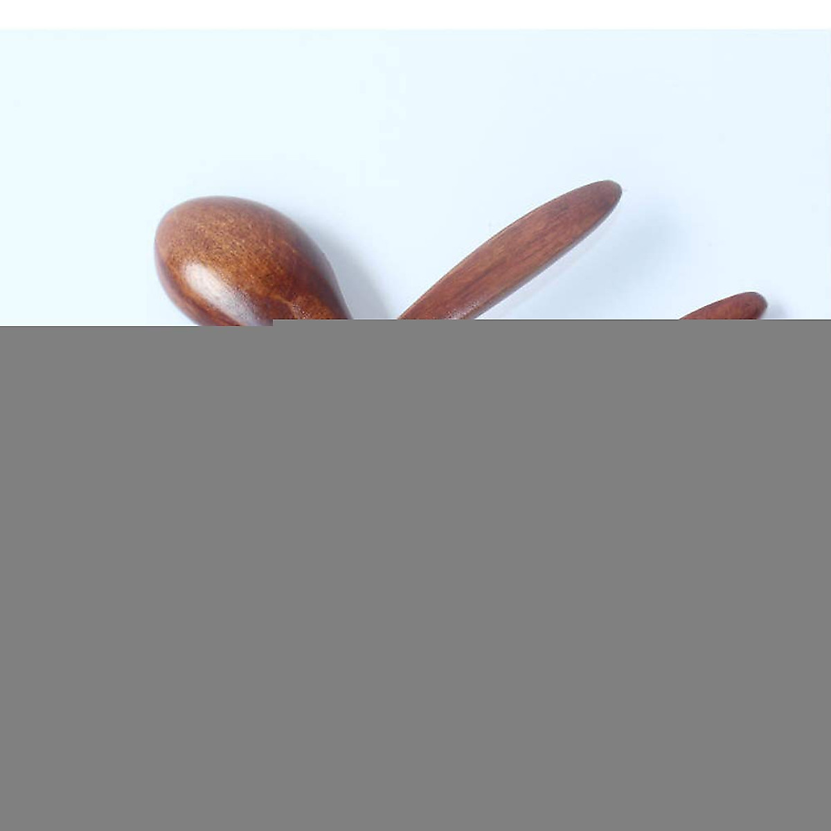 MOTZU 4 Pieces Jujube Wooden Spoons, 2 Pieces Jujube Wooden Bowls, Wood Flatware Cutlery, Tableware Eating Utensils, Grain/Natural Snack Bowl Serving Dish Food Container Tableware Bowl Spoon