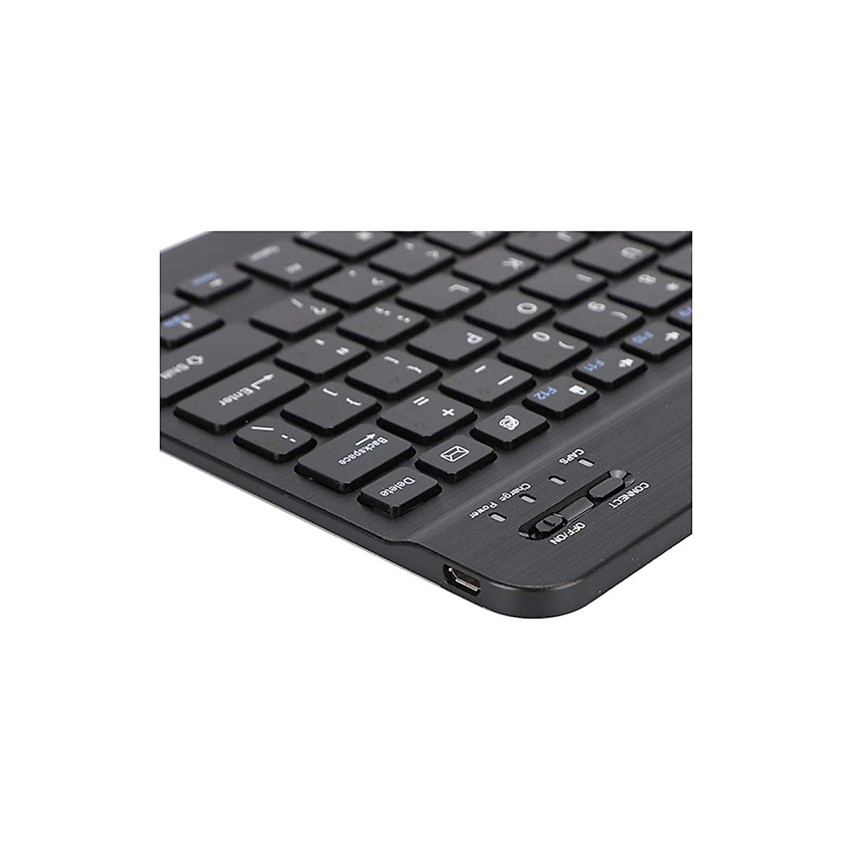 V BESTLIFE Keyboard Spanish English 10.1" Slim Ultra Wide 80-Key Keyboard Bluetooth 3.0 for Android/for iOS/for Win