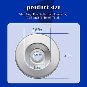 Ctuoptuo Shrinking Disc 4-1/2 Inch Diameter, 0.55 Inch (1.4mm) Thick –Sheet Metal Fabrication Tool, Auto Body Panel Repair, Smoothing, Grinder, Fits 4-1/2 inch Angle Grinder, 5/8" - 11 Spindle Thread