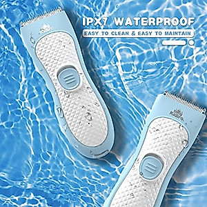 Baby Hair Clippers Quiet Hair Trimmer for Kids Toddler, Silent Hair Clippers for Children with Autism, Waterproof Rechargeable Cordless Ceramic Blade Haircut Kit