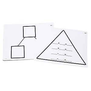 Didax Educational Resources Write-On/Wipe-Off Fact Family Triangle Mats: Addition Math Resource