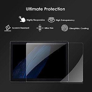 DETUOSI 【2 Pack】 Screen Protector Compatible with Lenovo Smart Tab M10 10.1" 2018 (Model:TB-X605F) Tablet, [NOT for M10 2019 (TB-X505F)], Easy to Install/Case-Friendly/Anti Fingerprint Tempered Glass