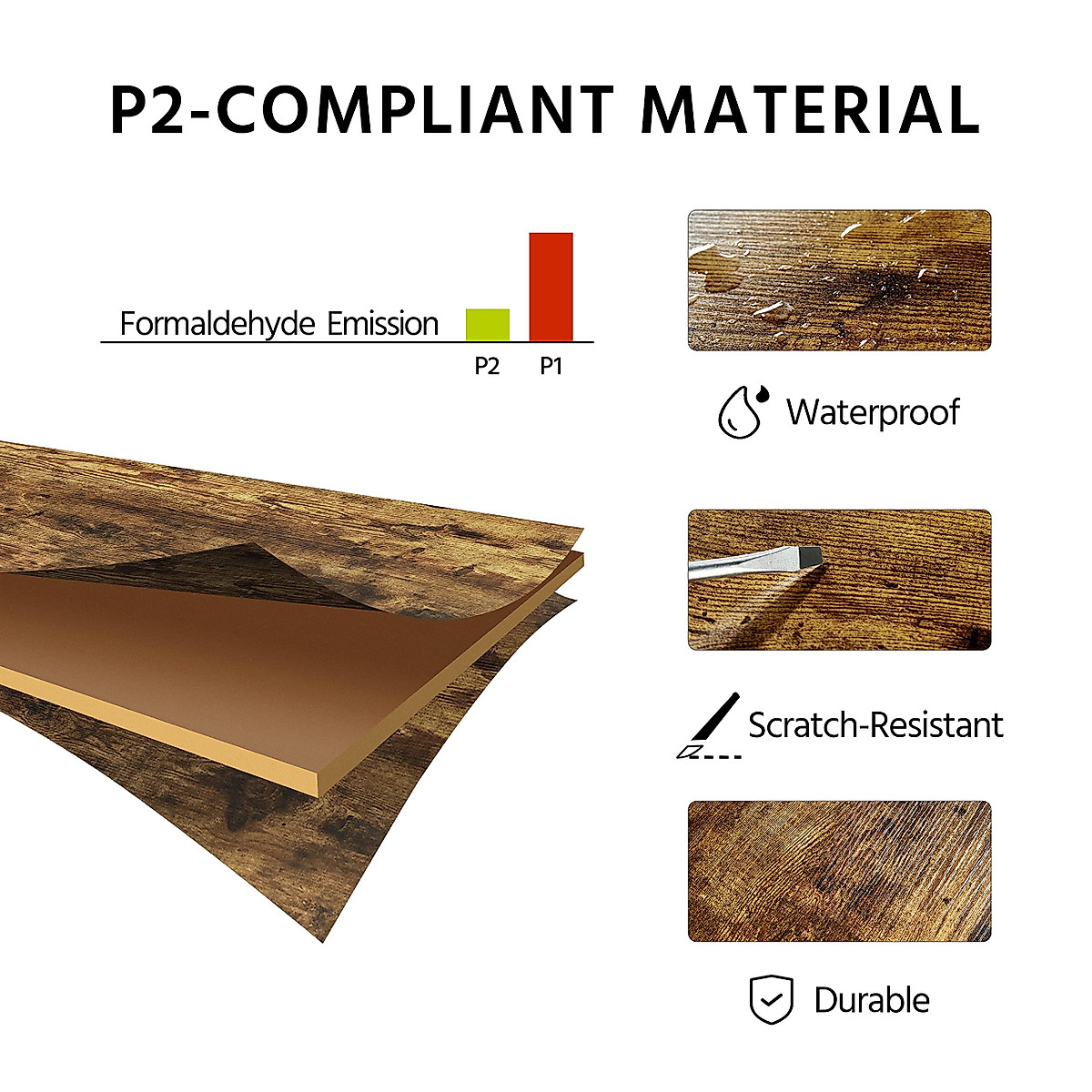 Yaheetech 55 Inch Console Table, Industrial Entryway Table with 3-Tier Storage Shelves, Sofa Table Narrow Long for Living Room, Entryway, Hallway, Foyer, Metal Frame, Rustic Brown