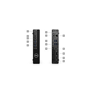 Dell Optiplex 3080 Micro Tower Desktop | Core i3-10100T - 256GB SSD Hard Drive - 16GB RAM | 4 cores @ 3.8 GHz Win 11 Pro Black (Renewed)