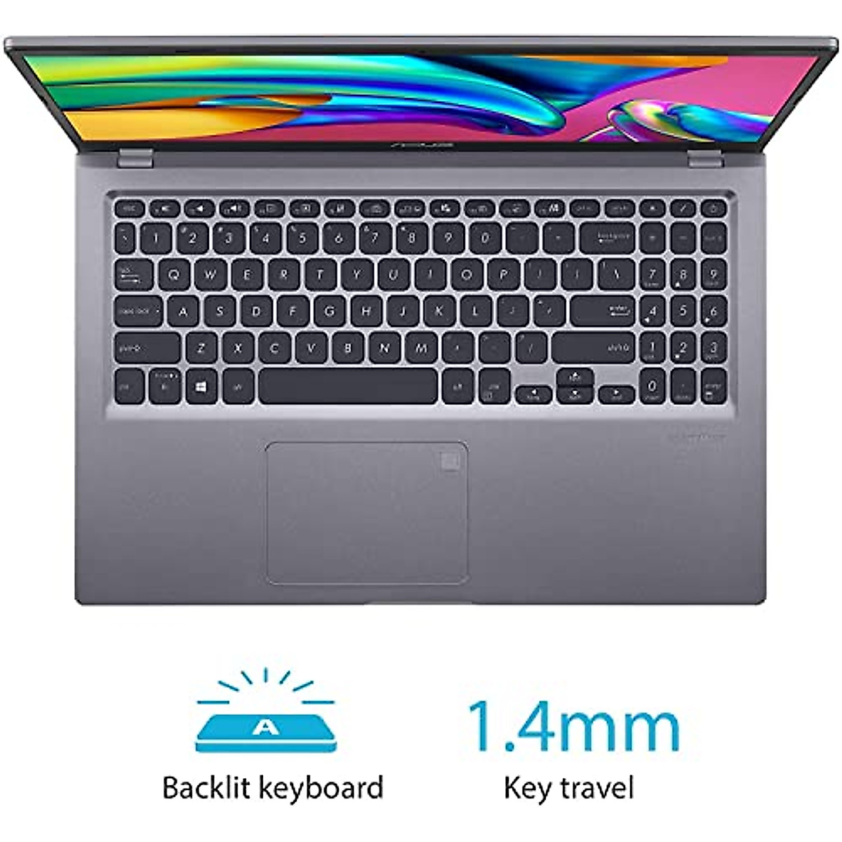 ASUS VivoBook 15 F515 Thin and Light Laptop, 15.6” FHD Display, Intel Core i3-1005G1 Processor, Fingerprint Reader, Backlit Keyboard, Windows 10 Home, Slate Grey (20GB RAM | 1TB SSD)