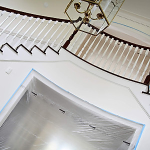 Trimaco Easy Mask Cling Cover Plastic Sheeting, 9-feet x 400-feet