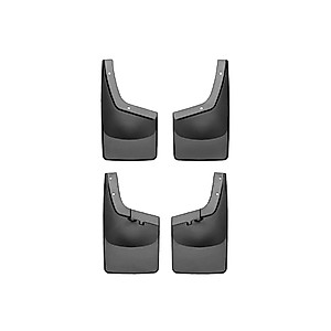 WeatherTech Custom No Drill Splash Guard MudFlaps for Ford Super Duty - Front & Rear Set (110020-120020), Black
