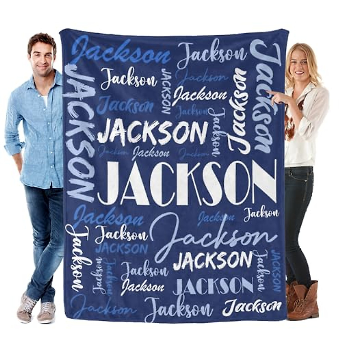 Dr.TOUGH Name Blanket Personalized Blanket and Throws Personalized Blanket for Kids Adult Fleece Bed Blankets Customized