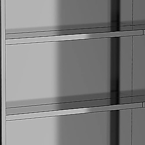 kleankin Bathroom Mirrored Cabinet, 24"x26" Stainless Steel Frame Medicine Cabinet, Wall-Mounted Storage Organizer with Double Doors, Silver