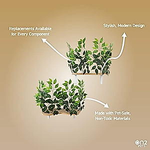 On2Pets Cat Shelves Wall-Mounted Cat Trees Cat Furniture for Climbing, Playing and Relaxing, Set of 2, Indoor Cat Shelf Made in USA… (Zen Green, Curved)