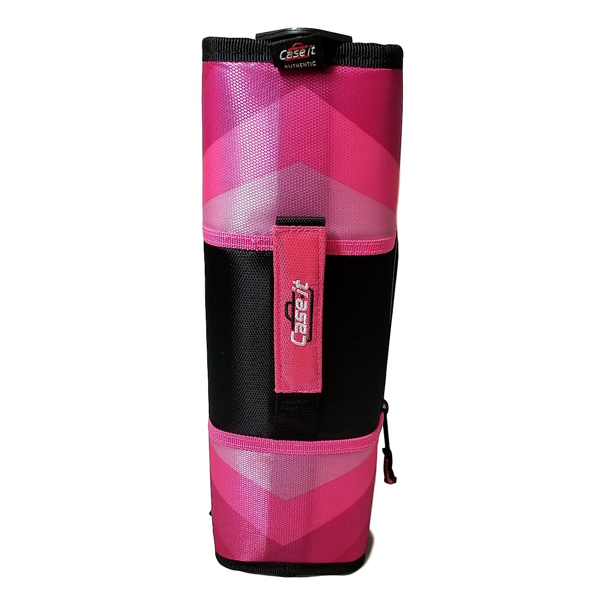 Yagoolh Case-it 2-in-1 Zipper D-Ring Dual Binder, 2 Sets of 2-Inch Rings, Pink V2, DUAL-301-P