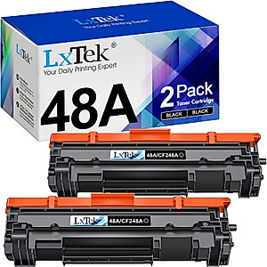 LxTek 48A CF248A Toner Cartridges Compatible Toner Cartridge Replacement for HP 48A CF248A to Compatible with Laserjet Pro M15w M29w MFP M28w M16w Pro M30w M31w Printer, 2 Pack