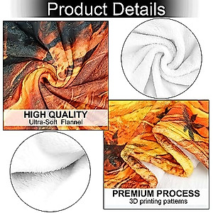 Michael Myers Blanket, Horror Movie Throw Blanket, Halloween Flannel Cozy Plush Blanket for Bed Couch Bedroom (Yellow-Flannel, 50x60in)