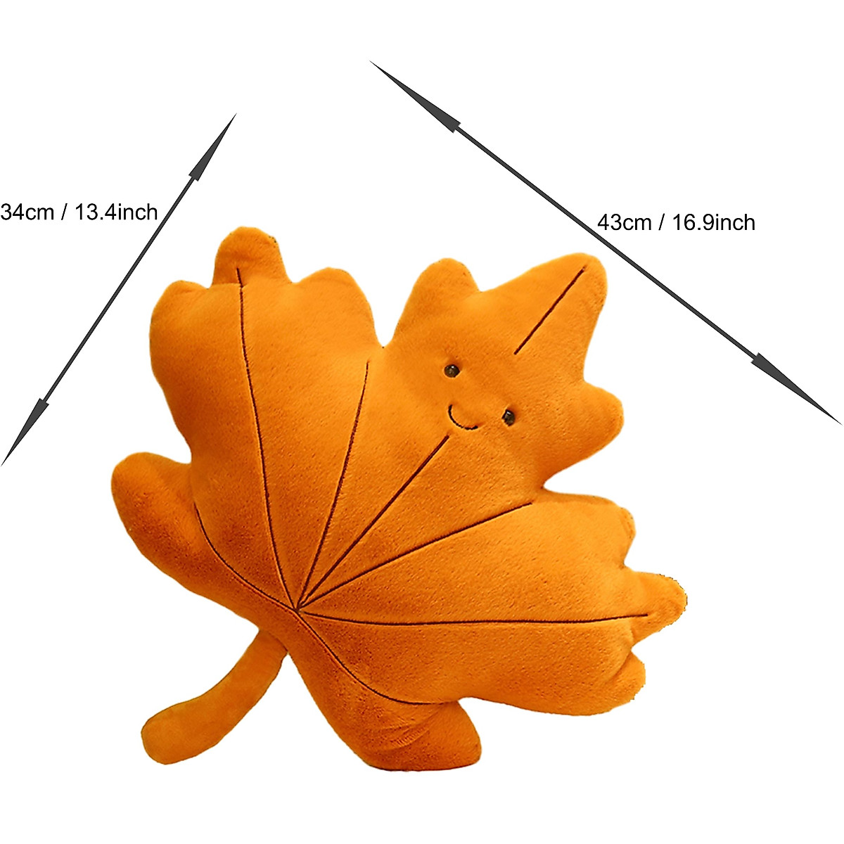 TONGSONG Soft Plush Maple Leaf Pillow Stuffed Maple Leaf Animal Plush Toy Maple Leaf Plushies Home Decor for Lover in Birthday and Holiday