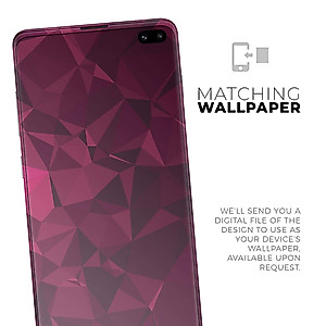 DesignSkinz Pink and Red Geometric Triangles Protective Vinyl Decal Wrap Skin Cover Compatible with The Samsung Galaxy S20 (Screen Trim & Back Glass Skin)