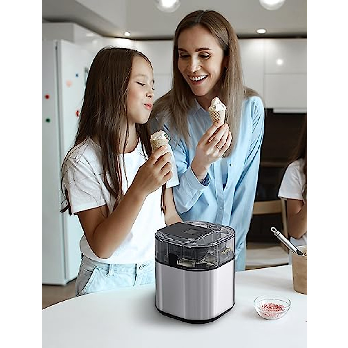 INTASTING Ice Cream Maker, 1.6QT Frozen Yogurt Maker, Homemade Ice Cream, Gelato