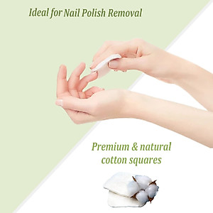 Degasa Premium 100% Pure Cotton Exfoliating Squares for Women - Hypoallergenic, Lint-Free Pads - Ideal for use as Makeup Remover Wipes or Nail Polish Remover Wipes, 160 Count