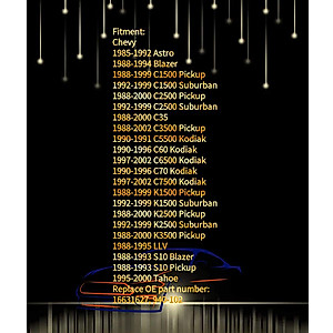 940-102 Power Door Lock Latch Actuator Assembly Front Left Driver Side for 1988-98 Truck Silverado Sierra Safari Astro Replace OE 16631627