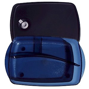 Tupperware Vent N Serve Large Shallow Divided Microwave Dish Indigo Blue Mist