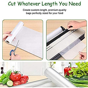 Vacuum Sealer Bags, GECHSAN Food Storage Vacuum Sealing Plastic Packaging Bags, 5 Pack(6" x 20'/ 8" x 20'/ 11" x 20') Heavy Duty Vacuum Seal Bag Rolls, Great for Sous Vide or Meal Prep, Work with Vacuum Sealer, BPA Free.