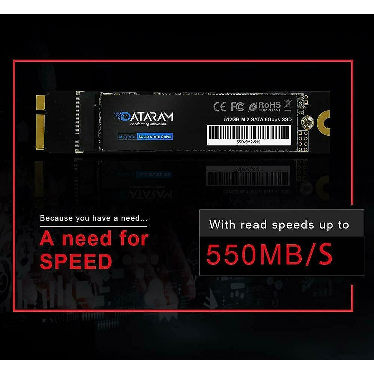 Dataram 512GB SSD Solid State for 11" & 13" MacBook Air Late 2010 Mid 2011 /A1370 A1369