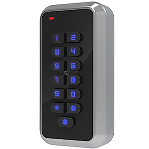 UHPPOTE RFID Door Access Control Keypad Card Reader 125KHz Waterproof with Wiegand 26 bit Interface