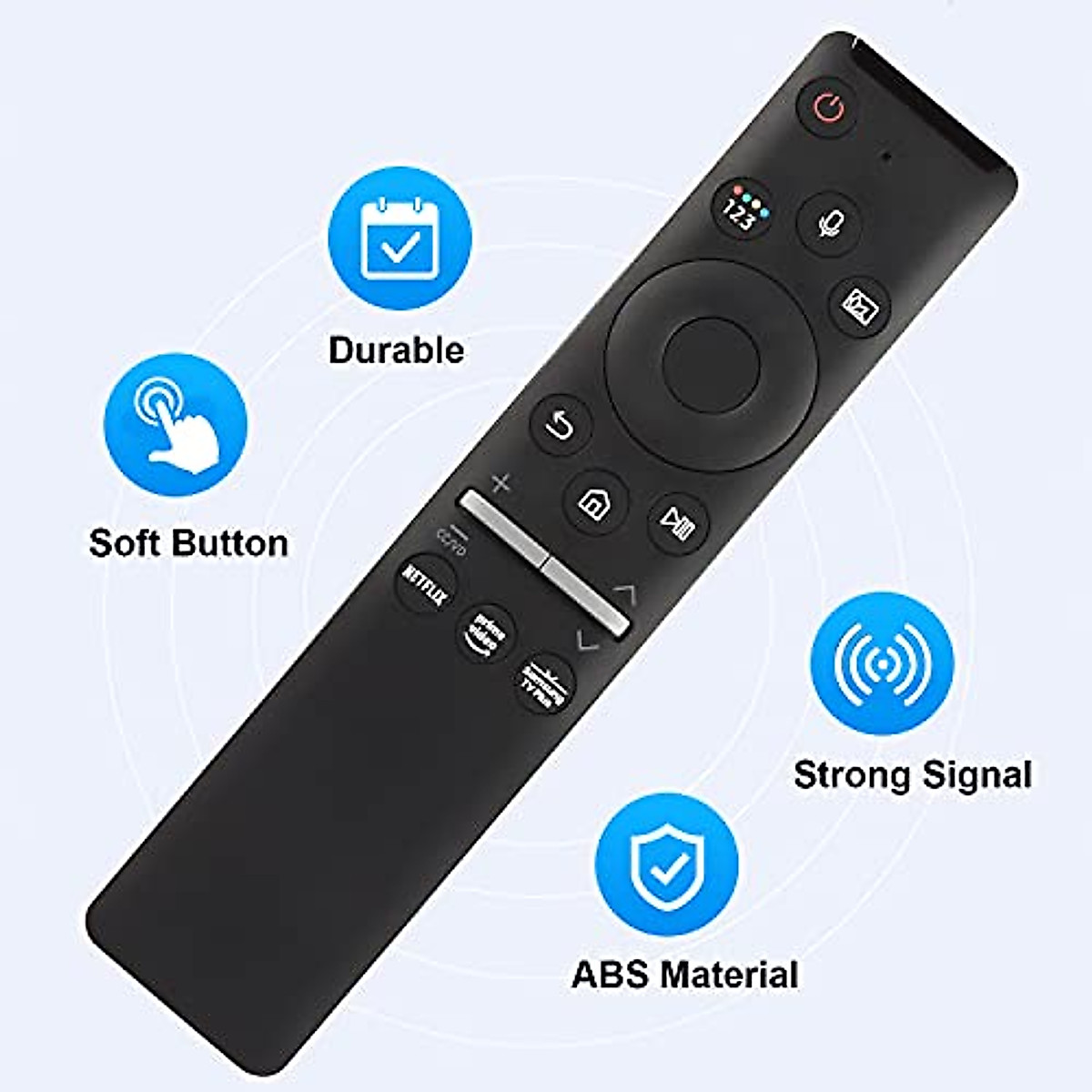 New 2 in 1 BN59-01330A RMCSPR1AP1 BN59-01329A Voiced Remote Control for Samsung QLED 8K UHD TV UN55TU850DFXZA UN55TU8200FXZA UN65TU8200 UN85TU8000FXZA Replacement Controller with Two Batteries