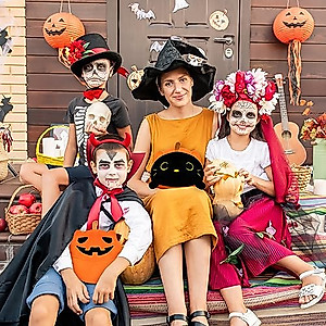 Desdfcer Halloween Stuffed Pumpkin, 8.5in Pumpkin Pillow, Fluffy Stuffed Pumpkin Doll Toy, Halloween Cat Plush, Halloween Stuffed Animal Cat Plushies, Halloween Plush Toys for Kids