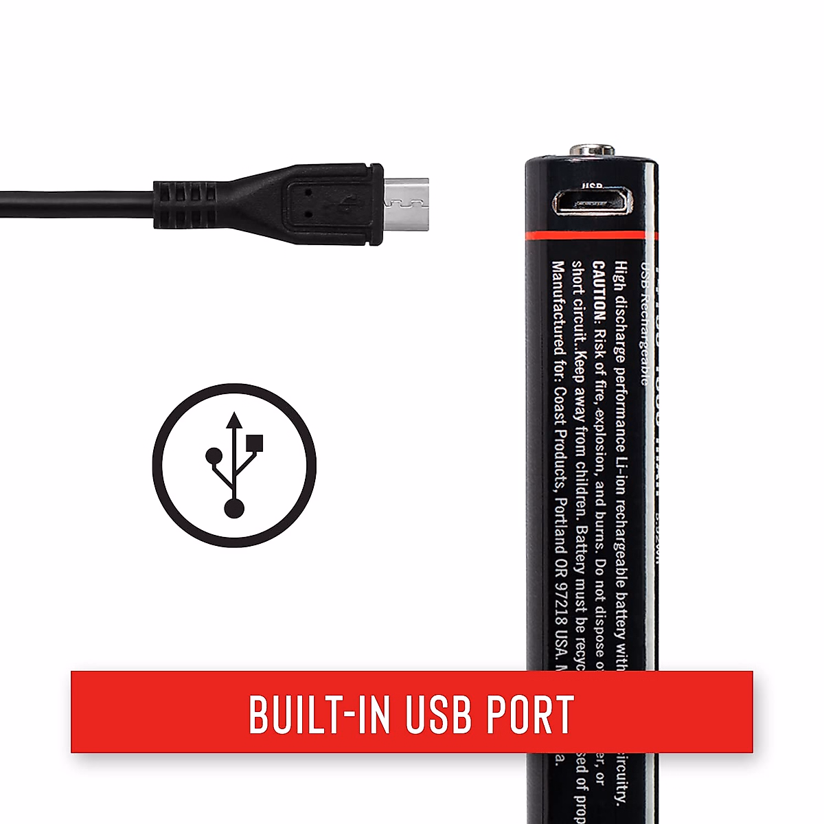 Coast ZX555 ZITHION-X Li-Ion Rechargeable Battery for The G24, G25, G26, G32, and G34 LED Flashlights, Black