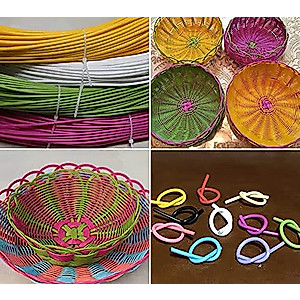 Synthetic Black Woven Round Rattan, PE Plastic Round Rattan, Woven Repair Rattan Chair, Woven Wicker Suitable for Woven Repair Chair, Table, Storage Basket (Black)