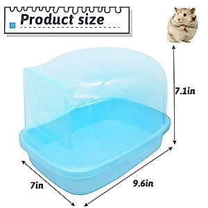 Hamiledyi Dwarf Chinchilla Sand Bath House,Syrian Hamster Sauna Room Plastic Small Animals Dust Bathroom Toilet for Hamster Gerbil Hedgehog Squirrel Totoro