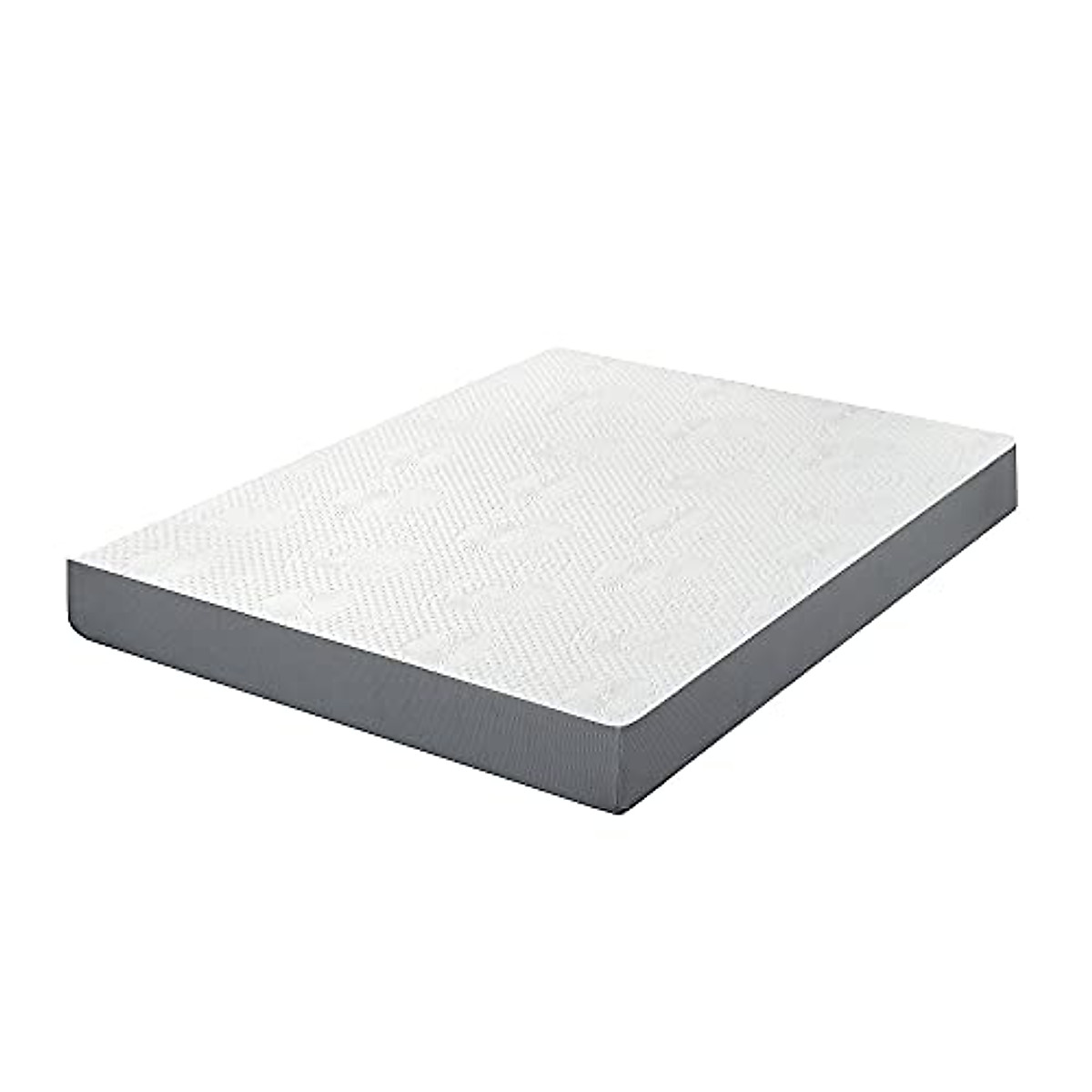 Olee Sleep 6 Inch Ventilated Gel Infused Memory Foam Mattress, CertiPUR-US® Certified, Gray, Twin XL