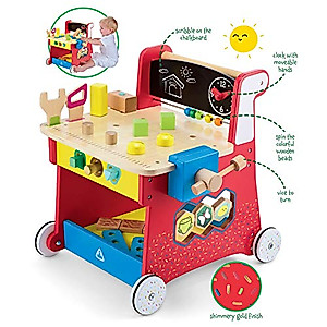 Early Learning Centre Wooden Activity Workbench, Imaginative Play, Hand Eye Coordination, Physical Development, Kids Toys for Ages 12 Month, Amazon Exclusive