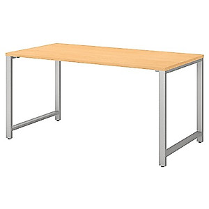Bush Business Furniture 400 Series Table Desk with Metal Legs, 60W x 30D, Natural Maple