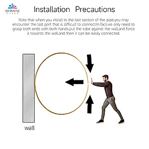 7.2Ft Round Backdrop Stand Circle Balloon Arch Frame Kit for Wedding Flower Ring Party Background Decoration (Aluminum/Gold)……