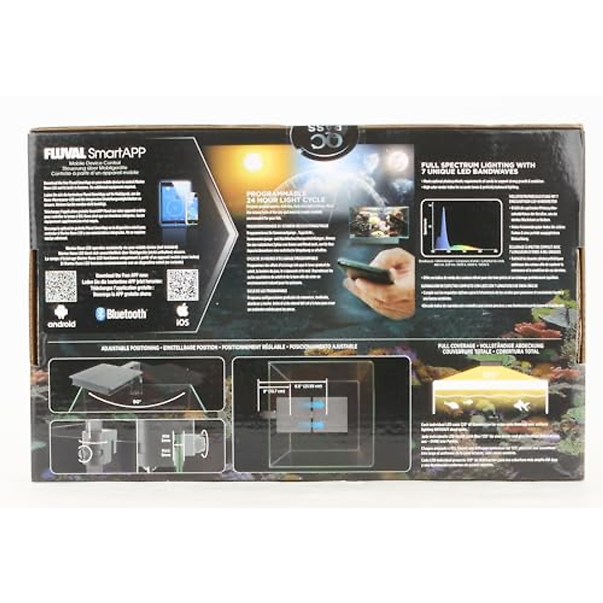 Fluval SEA Marine Nano LED Aquarium Lighting with Bluetooth, 20 Watts,Glass