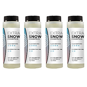 Froggy's Flakes Snow Machine Fluid Concentrate, 8 fl. oz, Extra-Dry Formula Snow Fluid with 30 Feet Float/Drop, Makes 4 Gallons of Snow Fluid