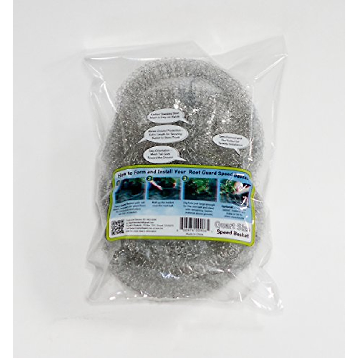 RootGuardTM Speed Baskets, Gopher Wire Baskets. (1-Quart Mini - 6 Pack)