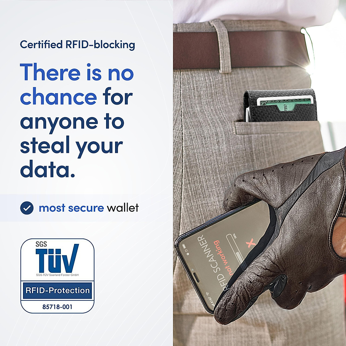 TRAVANDO Mens Slim Wallet with Money Clip AUSTIN RFID Blocking Bifold Credit Card Holder for Men with Gift Box