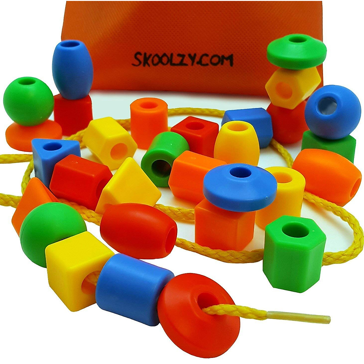 Skoolzy Preschool Lacing Beads for Kids - Linking Math Manipulatives Learning Toys