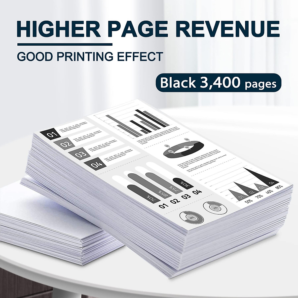 NUCALA TN-227 TN227 (3 Pack, Black) Compatible TN227BK TN-227BK Toner Cartridge Replacement for MFC-L3750CDW L3730CDW, HL-3230CDW 3270CDW 3230CDN, DCP-L3550CDW L3510CDW Printer