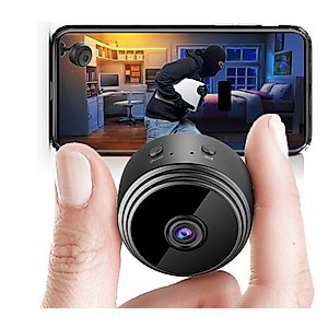 Mini Spy Camera Wireless Hidden Home WiFi Security Cameras with App 1080P, Bundle Night Vision Indoor Outdoor iPhone/Android Phone Small Nanny Cam for Cars etc