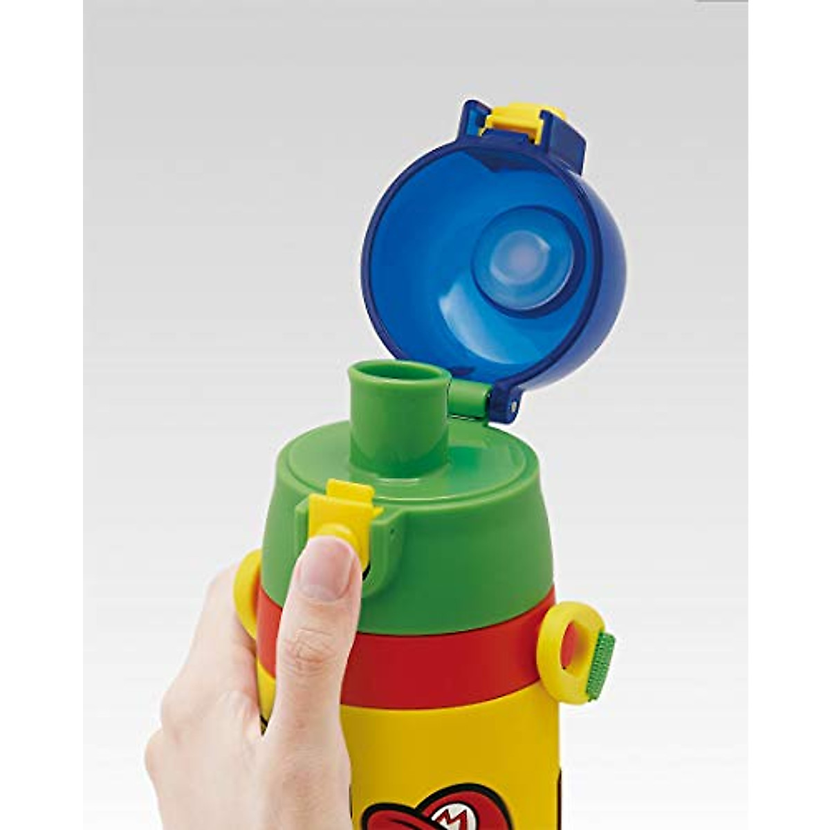 Skater SDPV5-A Children's Stainless Steel Direct Drinking 3D Water Bottle, Kids, 16.2 fl oz (480 ml), Super Mario Boys