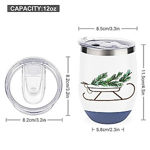 OPTKSNCU 304 Stainless Steel Insulated Cup with Lid, Christmas Art Poster Print Durable, And Easy to Clean – Ideal for Home, Office, And Gift Giving